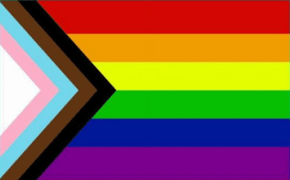 Ruffin Flag Company Progressive Pride 4' x 6' Rough Tex® Rainbow ...