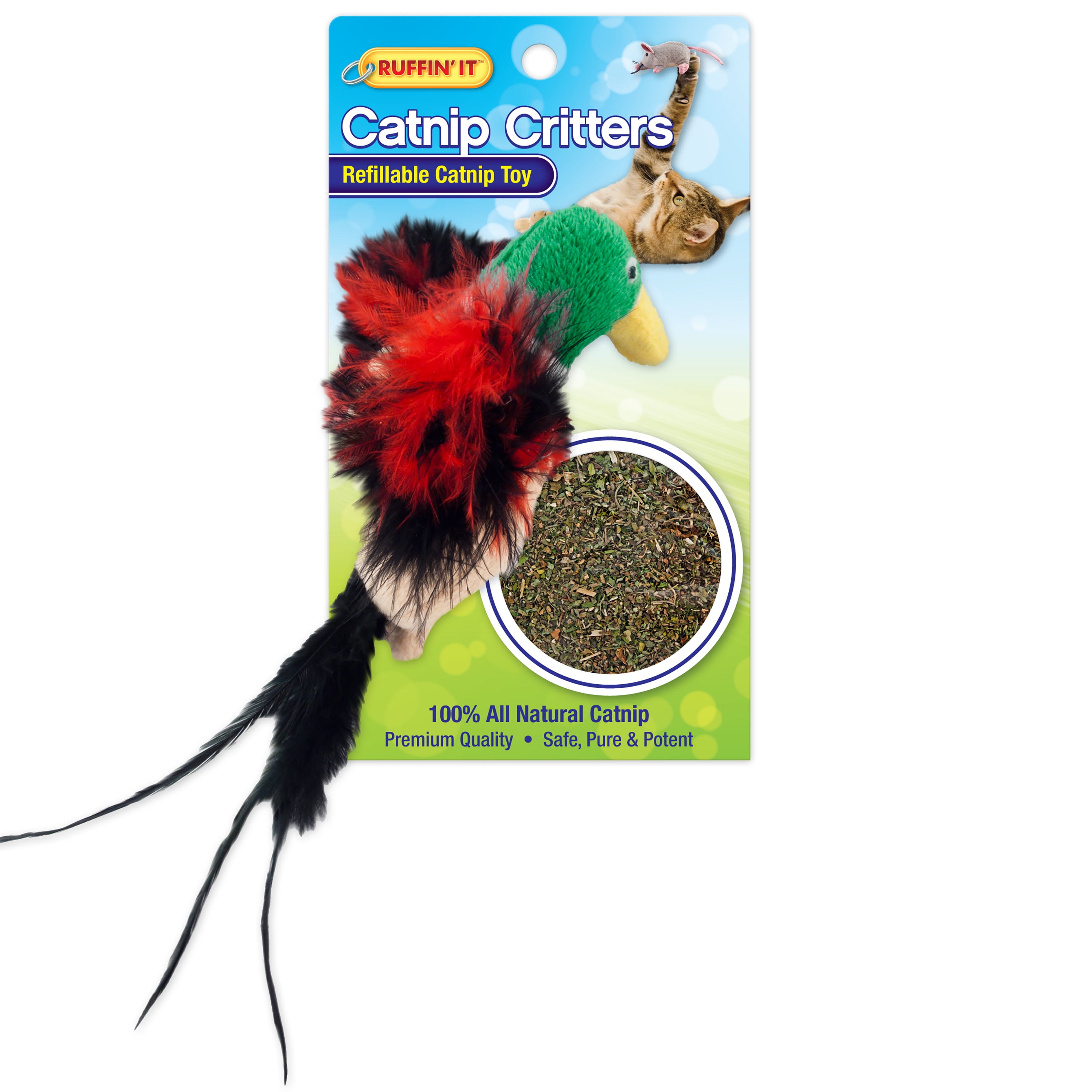 Westminster Pet Products Catnip Critters, Refillable Catnip Toys, Assorted for Energetic ...