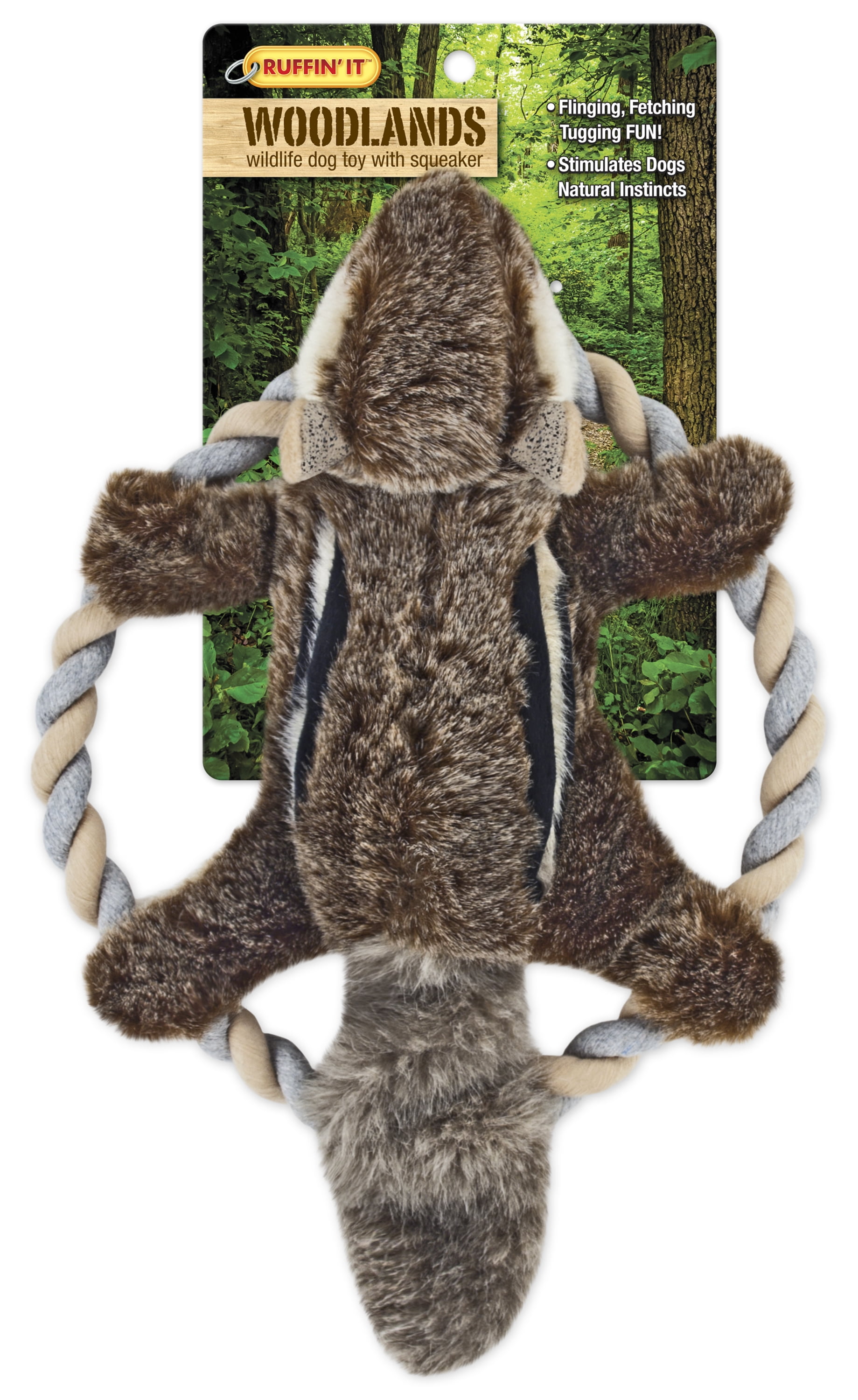 Ruffin' It Woodlands Plush Chipmunk Rope Ring Tosser - Walmart.com