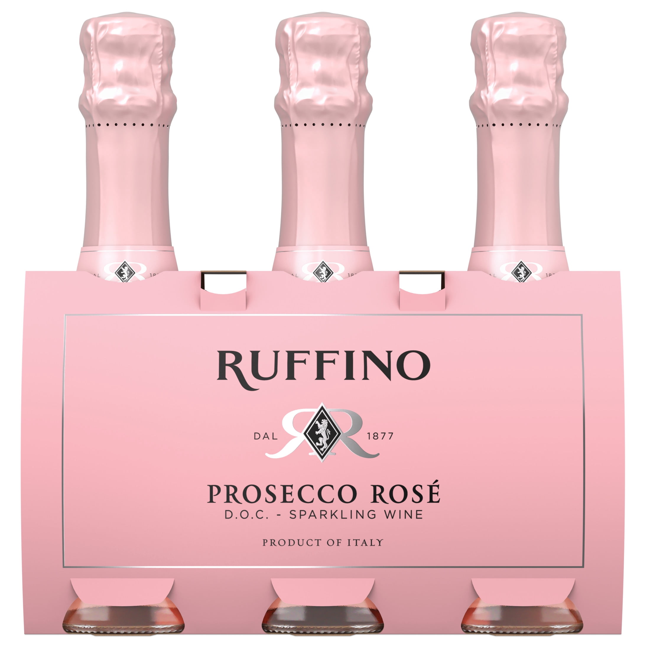 Ruffino Prosecco Rosé, Italian Sparkling Wine, 3 pack 187ml Mini ...