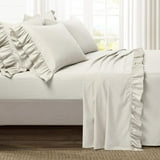 Ruffle Bed Sheet Set 6 Piece - 22 Inch Deep Pocket - 100% Pure Bamboo ...