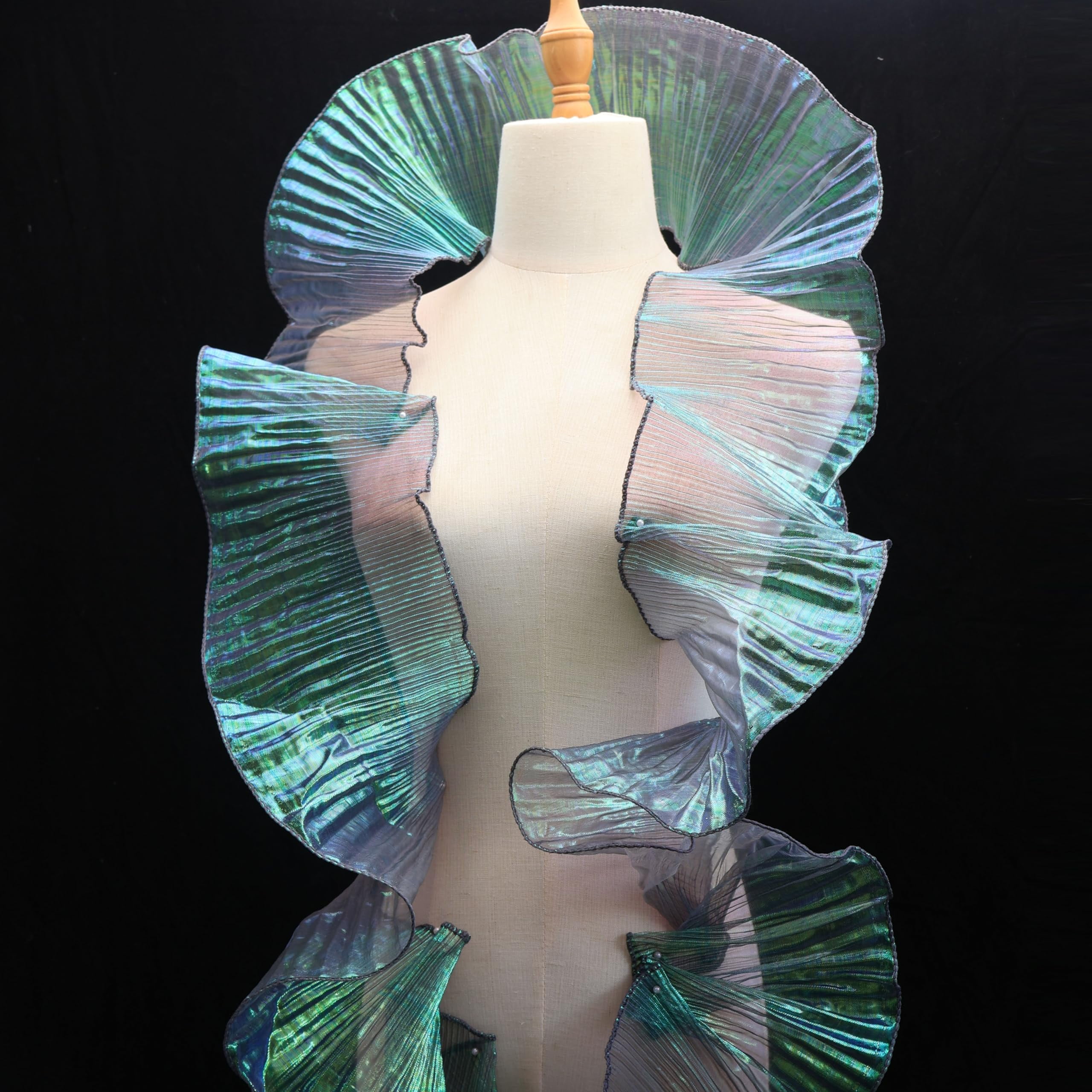Ruffle Pleated Lace Trim 10yd Retro Organza Fabric Trim Tulle ...