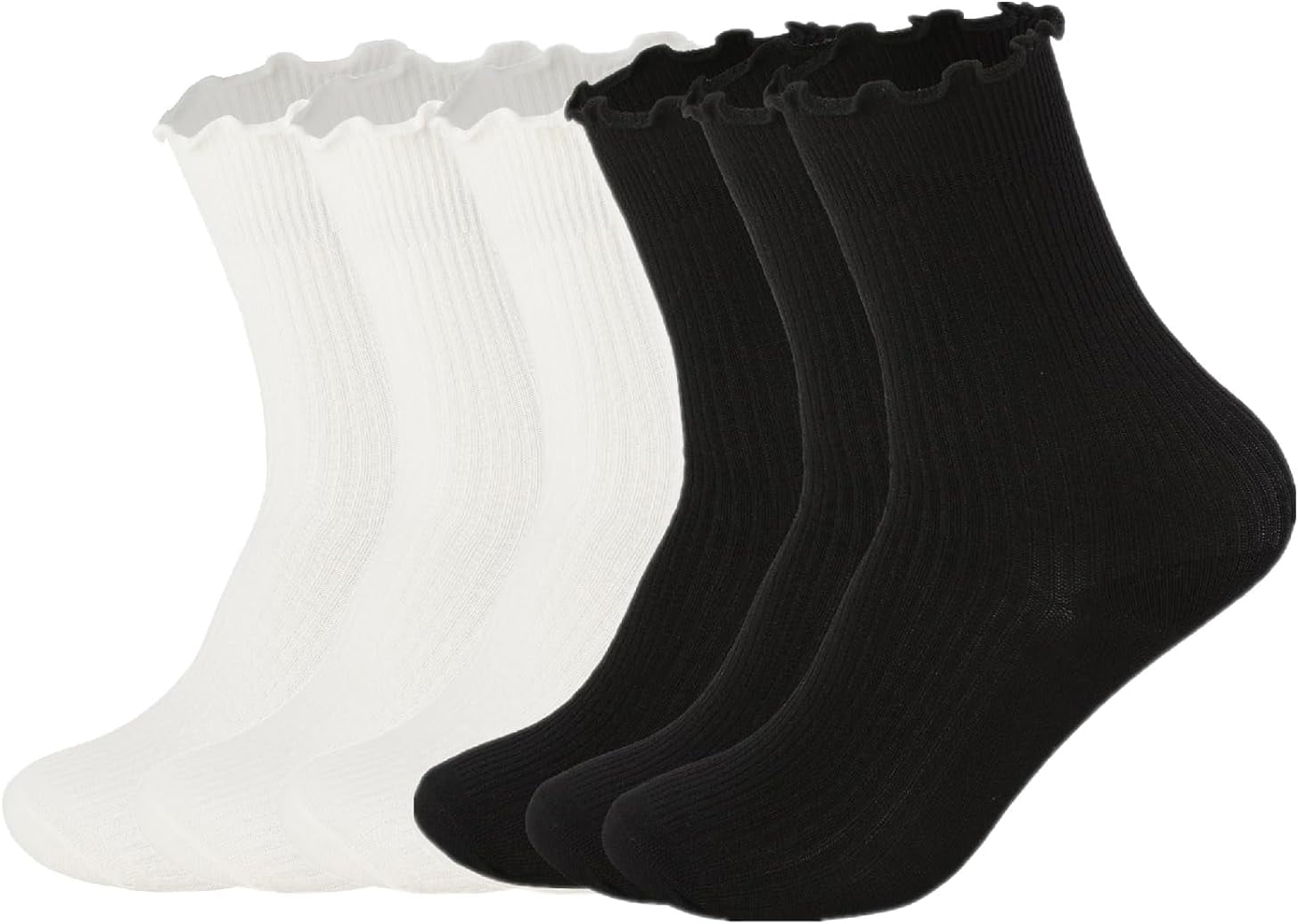 Ruffle Socks Women Cotton Socks Cute White Socks for Women Girls ...