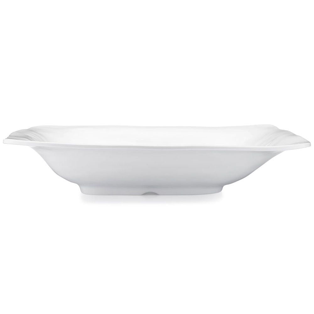 Ruffle White Melamine Rectangle Shallow Serving Bowl - Walmart.com