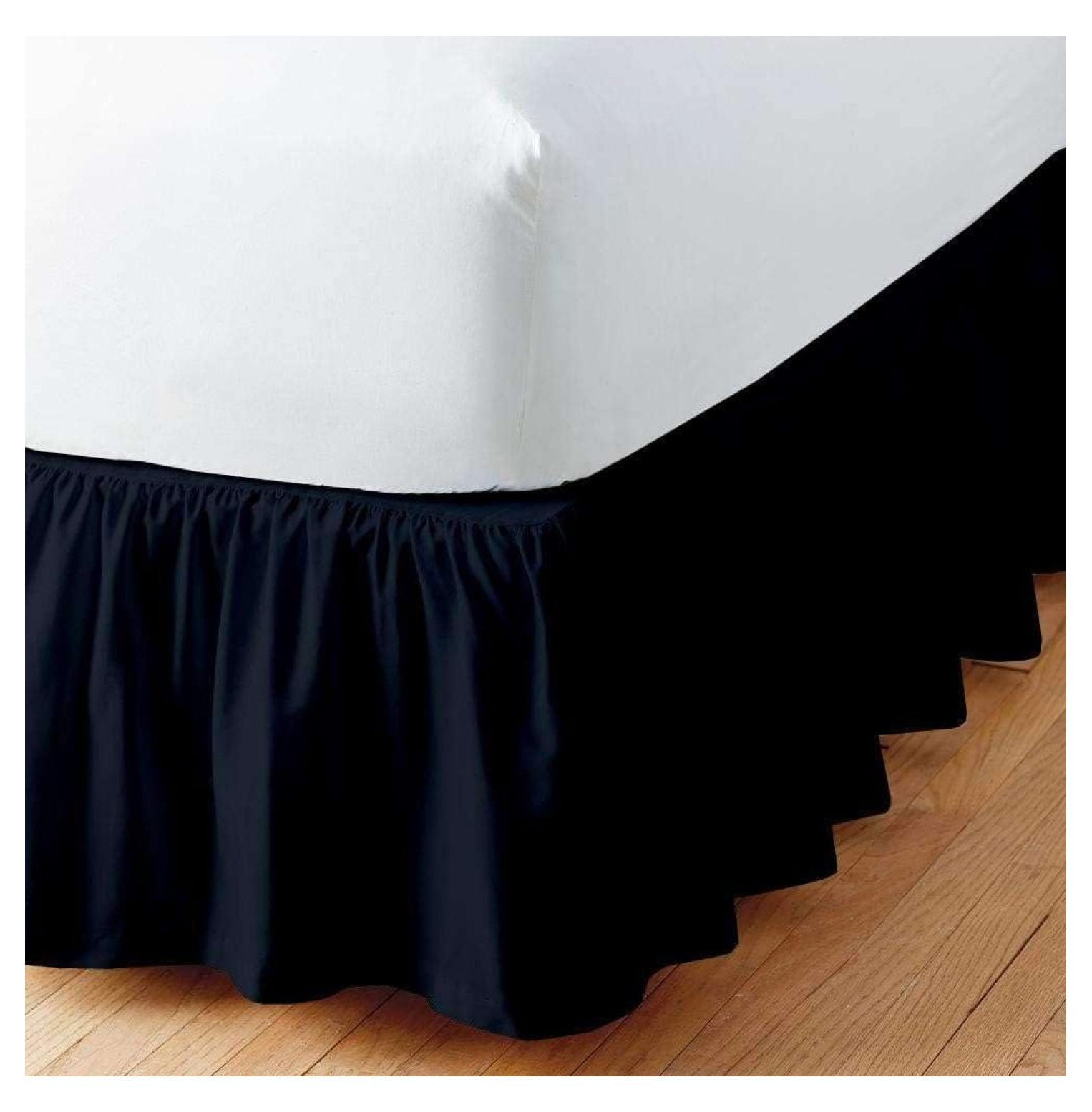 Ruffled Bed Skirt with Split Corner 100% Microfiber Soft,Sheen ...