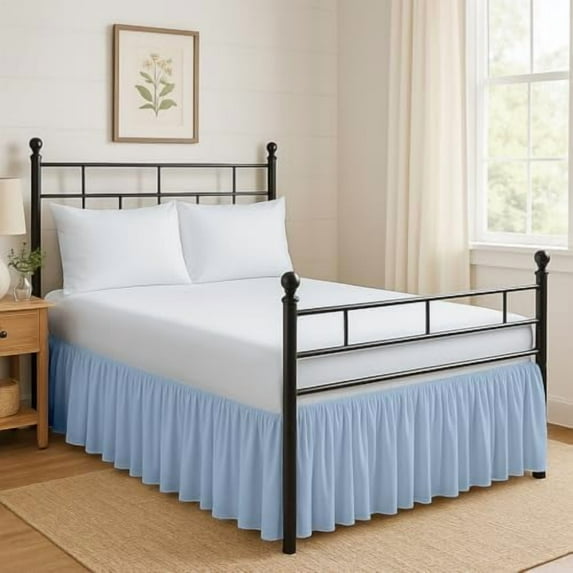 Ruffled Bed Skirt Split Corners with Platform, Tailored Fit Hotel ...