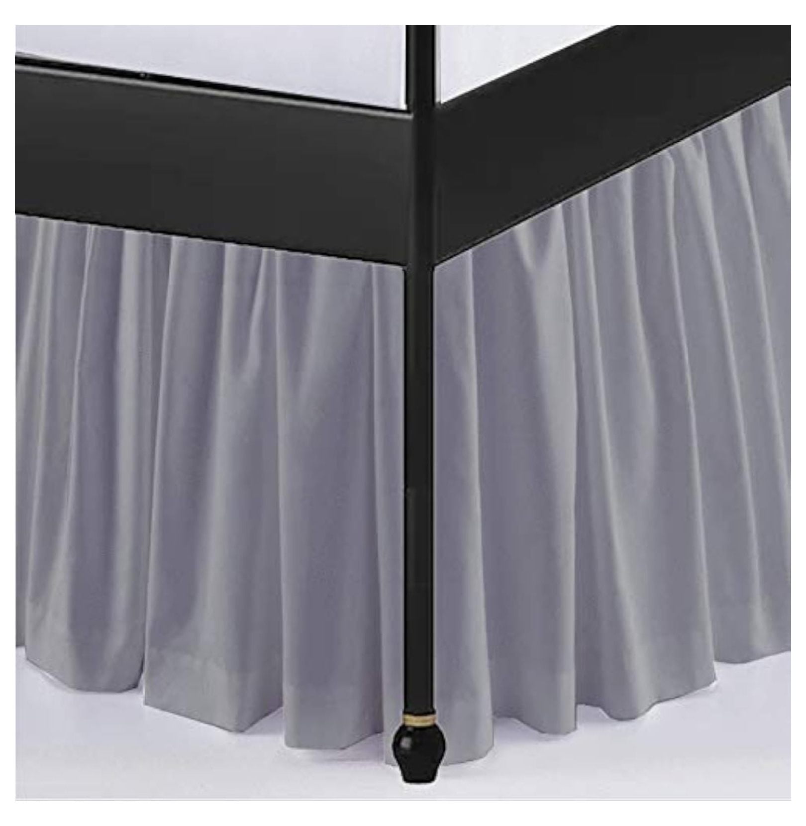 Ruffled Bed Skirt with Split Corners Three Side Coverage-King Size Dust ...