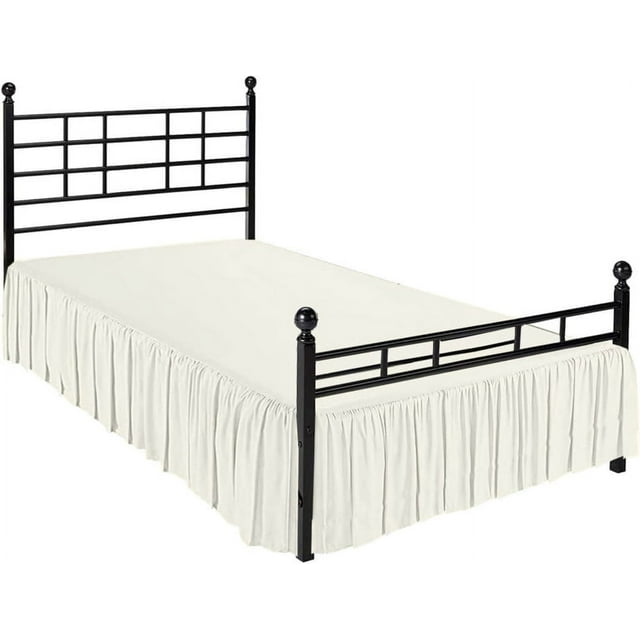 Ruffled Bed Skirt with Split Corners - Microfiber Bedskirt - Dust ...