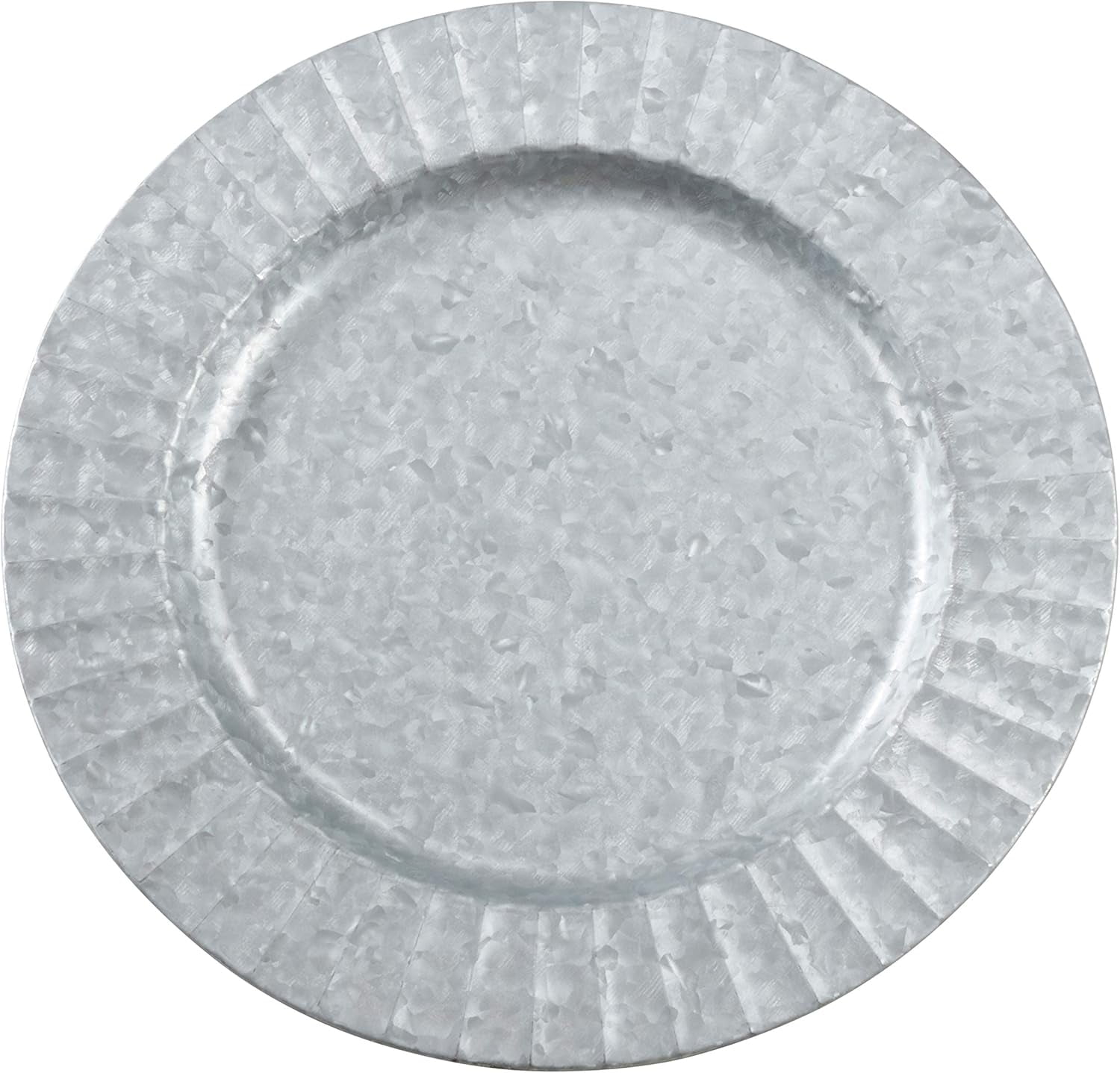 Ruffled Galvanized Design Metal Charger Plates (Set of 4) - Walmart.com