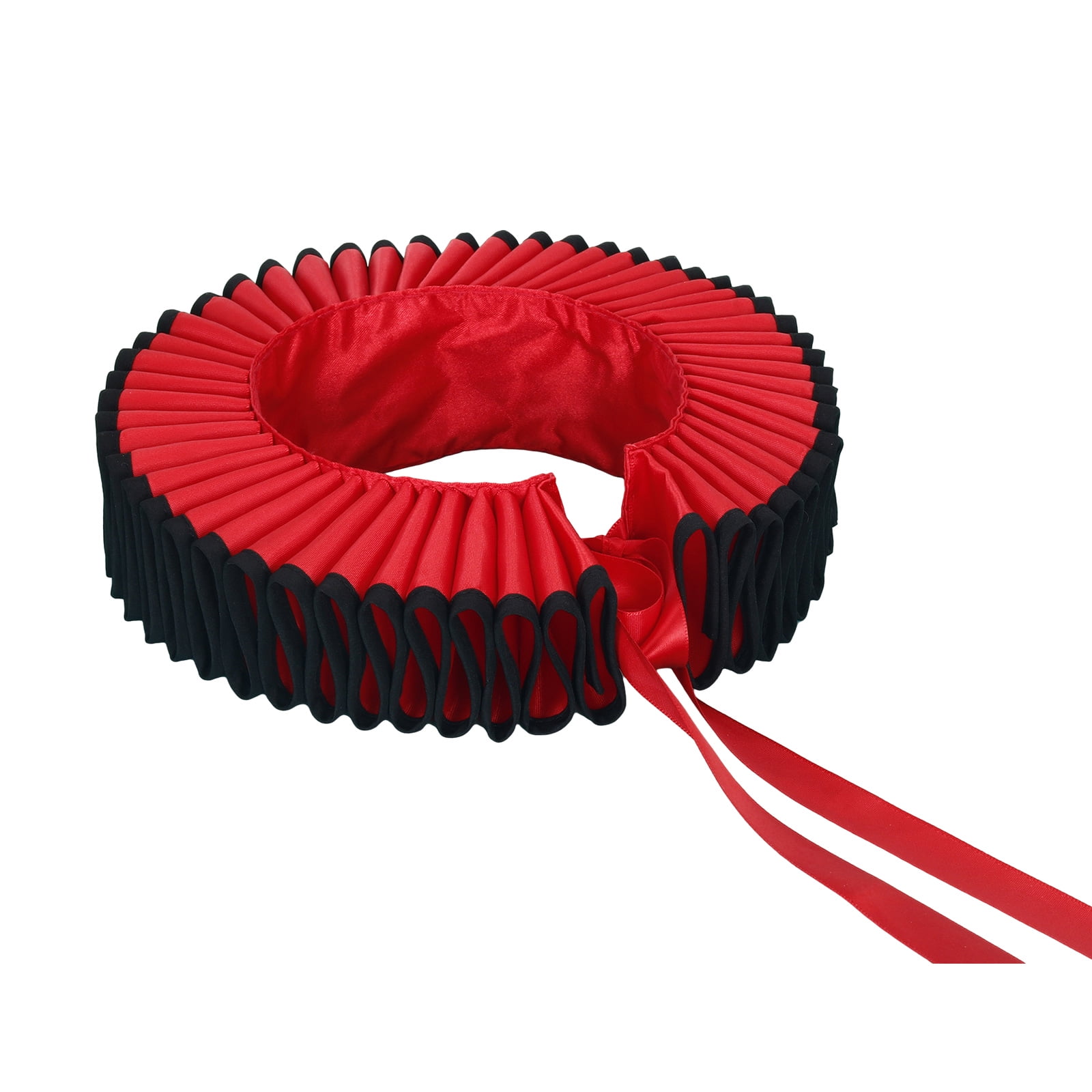 Ruffled Neck Ruff False Collar with Black Edging Victorian Neckwear ...