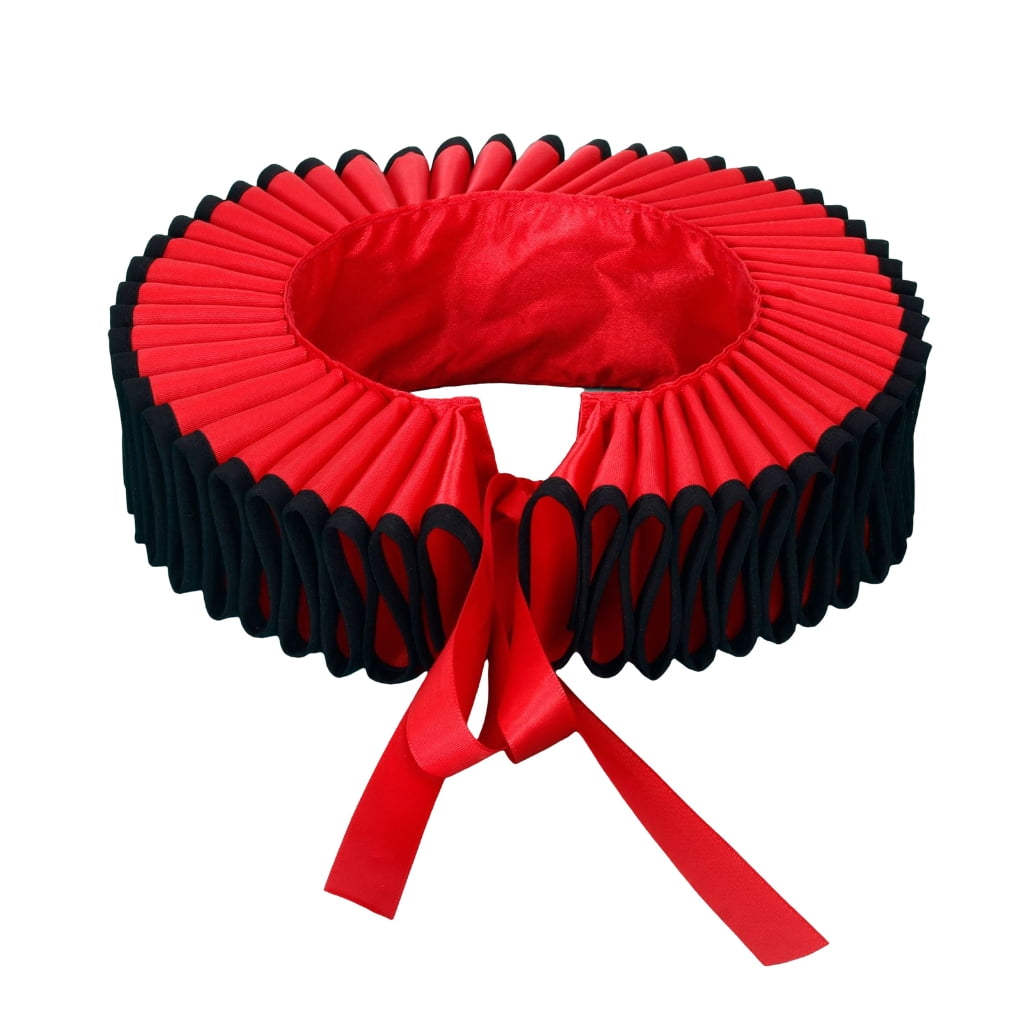 Ruffled Neck Ruff False Collar with Black Edging Victorian Neckwear ...