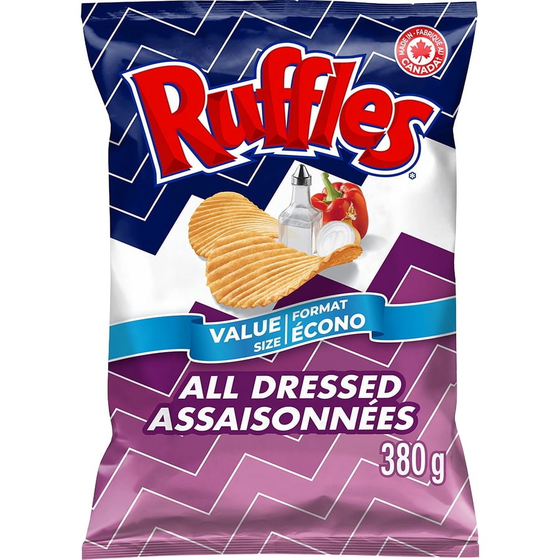 Ruffles All Dressed Party Size Potato Chips, 380g/13.4 oz - Walmart.com