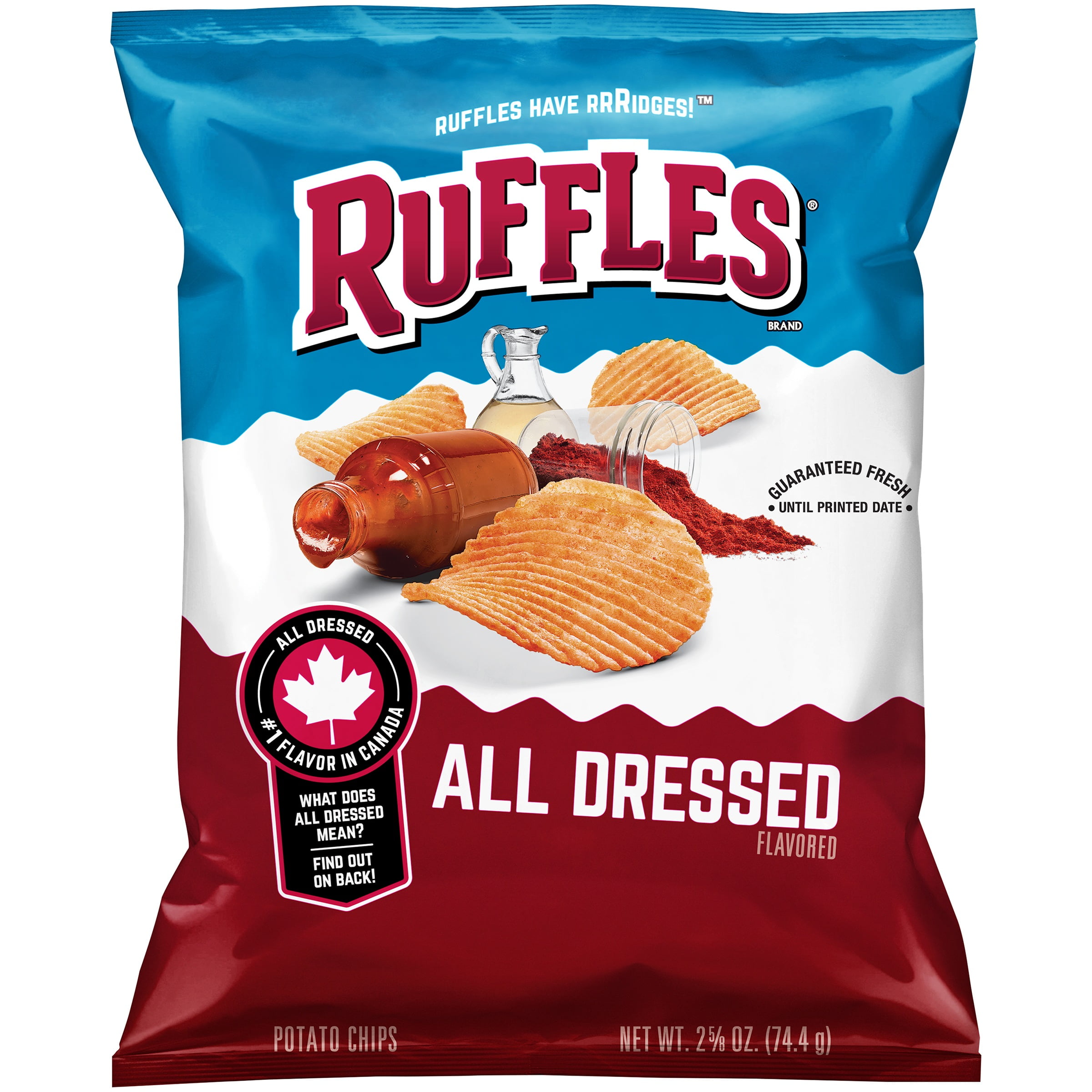 Ruffles All Dressed Potato Chips 2.625 oz. Bag - Walmart.com