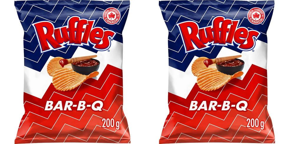 Ruffles Bar-B-Q Flavored Potato Chips, 200g (2 Pack) - Walmart.com