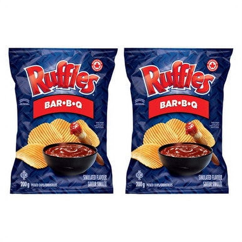 Ruffles Bar-B-Q Potato Chips 200g/7.1oz, 2-Pack {Imported from Canada ...