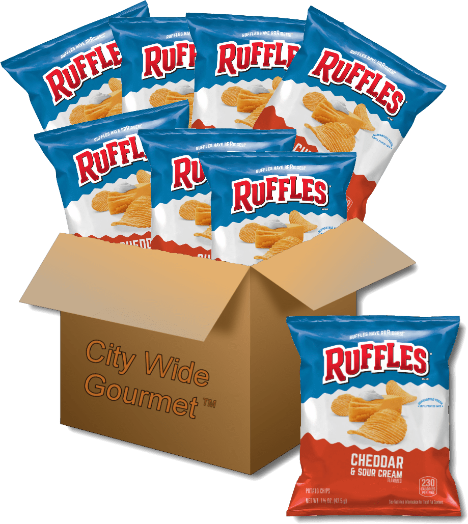 Ruffles Cheddar & Sour Cream Flavored Potato Chips, 1.5 ounce bags ...
