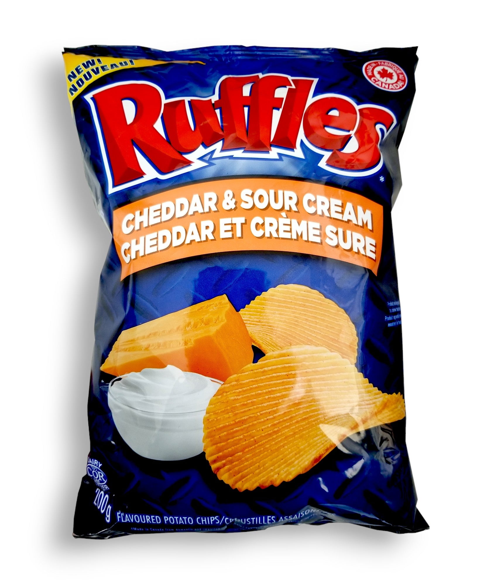 Ruffles Cheddar & Sour Cream Potato Chips, 200g/7.1 oz., Bag - Walmart.com