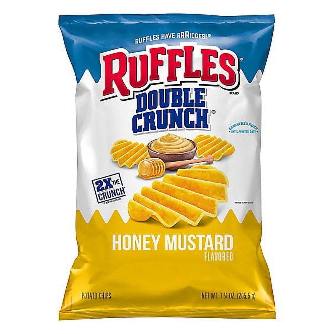 Ruffles Double Crunch Potato Chips Honey Mustard - 7.25 OZ - Walmart.com