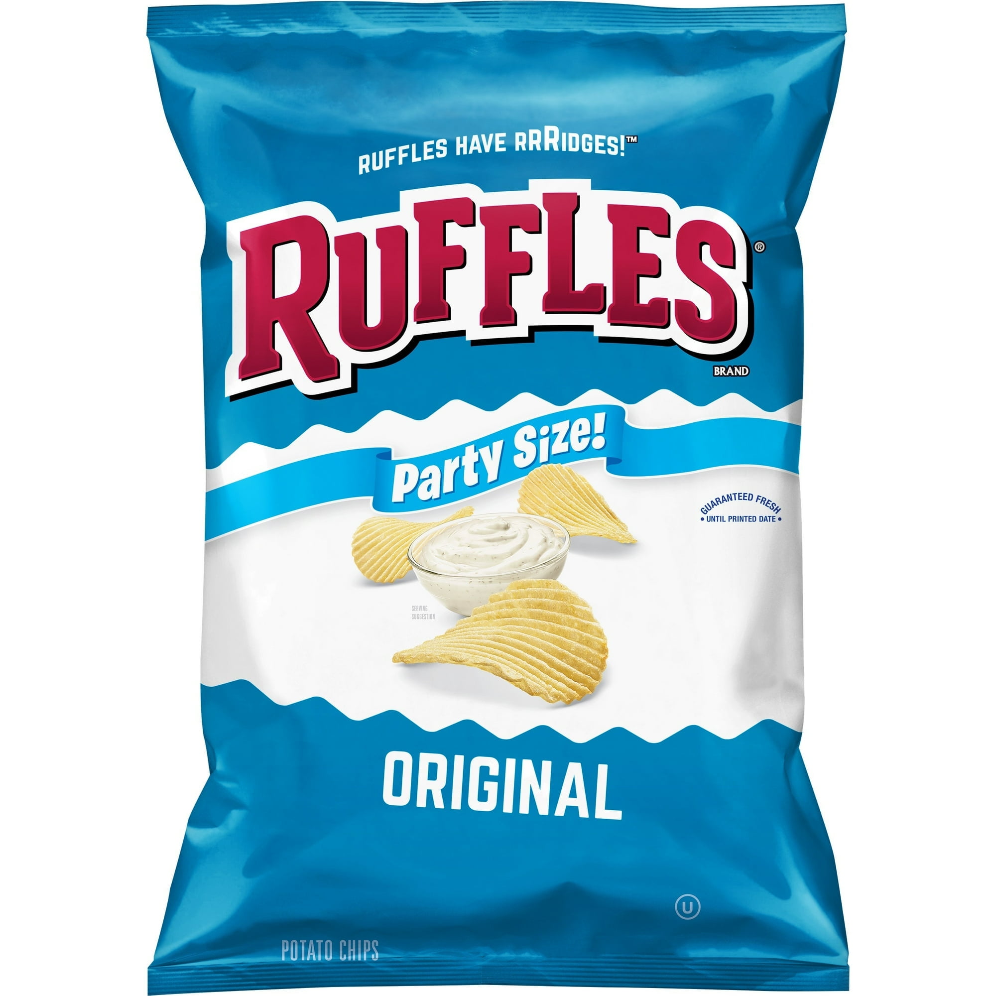 Ruffles Original Flavor Potato Snack Chips,Party Size, 13 Ounce Bag ...