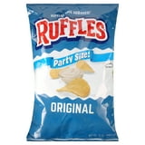 Ruffles Original Flavor Crunchy Ridges Potato Snack Chips, Party Size ...