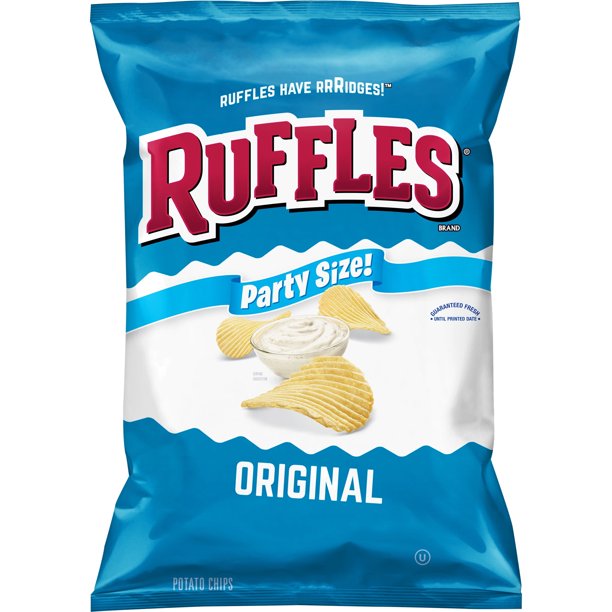 Ruffles Original Flavor Potato Snack Chips,Party Size, 13 oz Bag ...