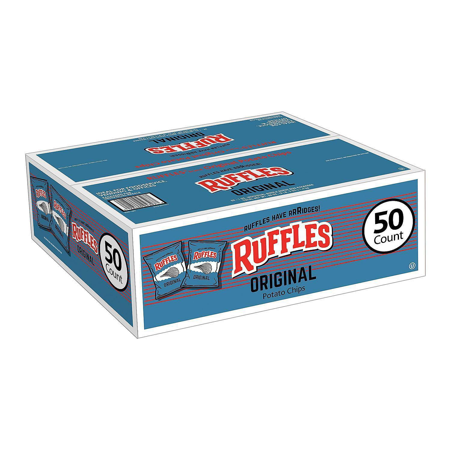 Ruffles Original Potato Chips, Plain Individual Box (1 oz., 50 ct ...