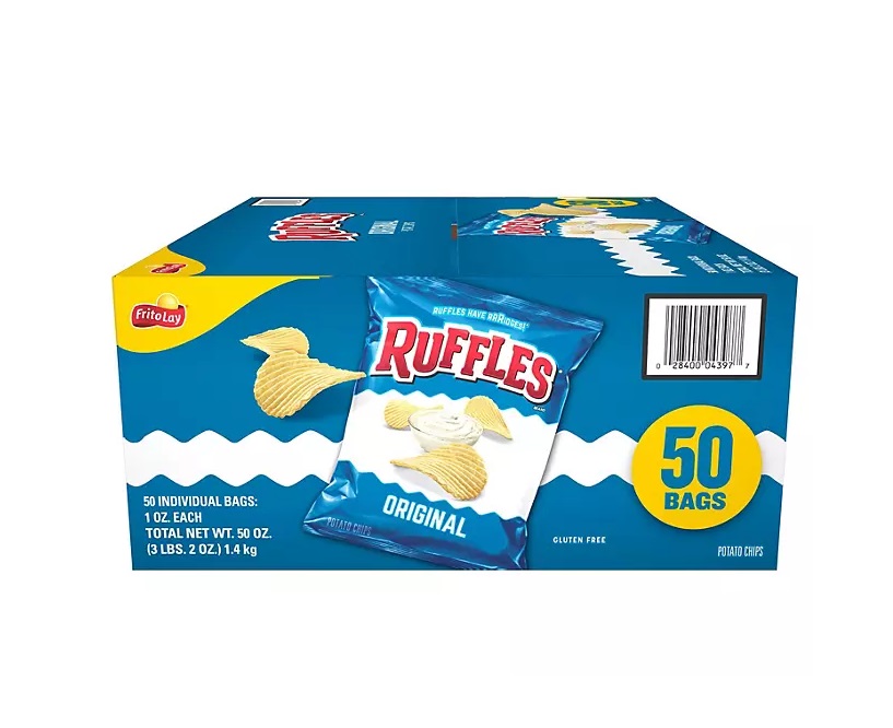 Ruffles Original Potato Chips Multipack (1 oz., 50 ct.) - Walmart.com