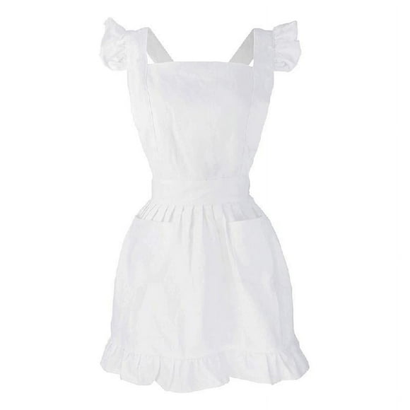White Apron Ruffles