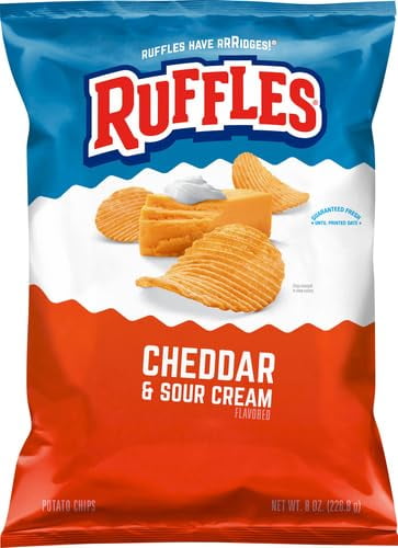Ruffles Potato Chips, Cheddar Cheese & Sour Cream, 8 Ounce - Walmart.com