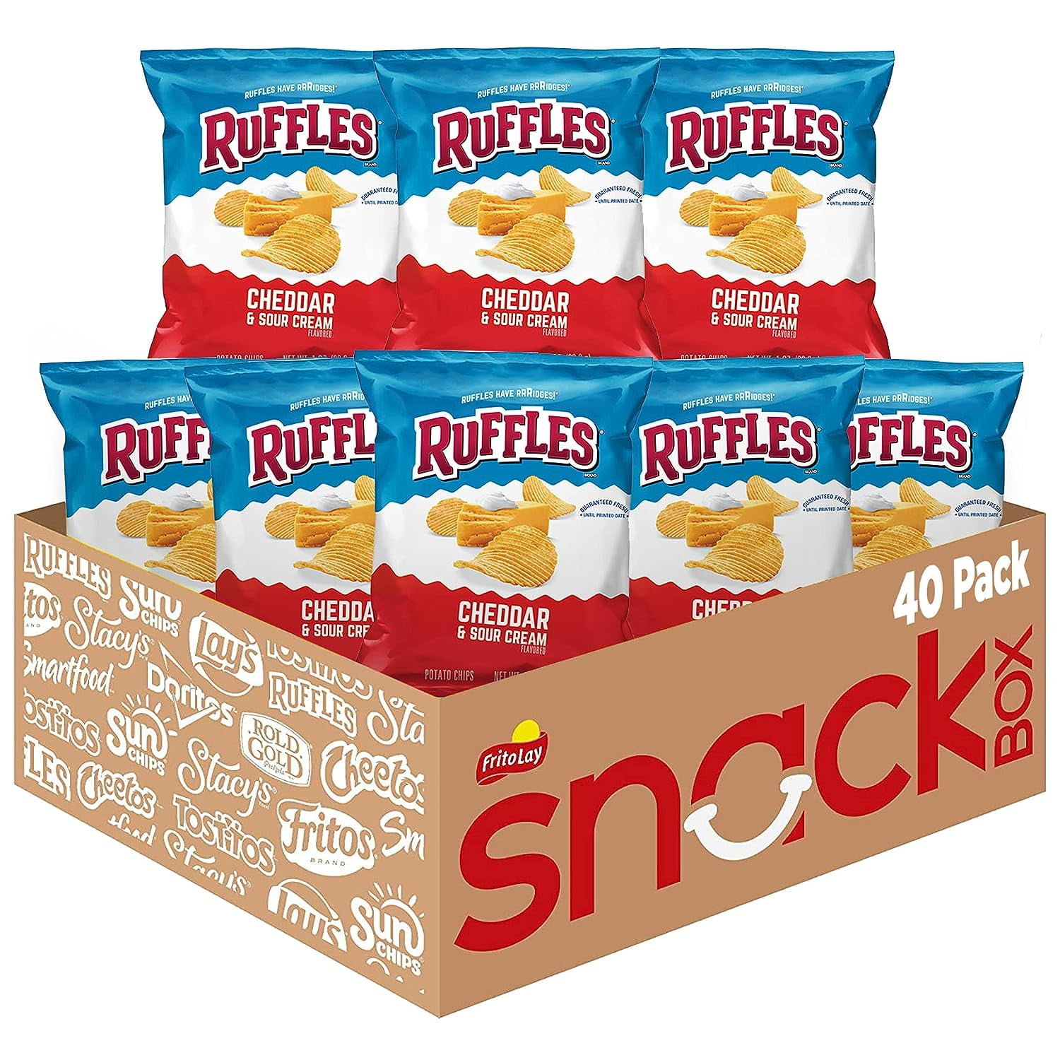 Free Shipping! Ruffles Cheddar and Sour Cream Potato Chips 1 oz Bags 40 ...