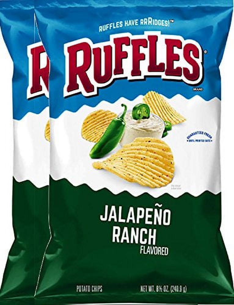 Ruffles Potato Chips Classic Hot Wings Flavored & Ruffles Jalapeno ...