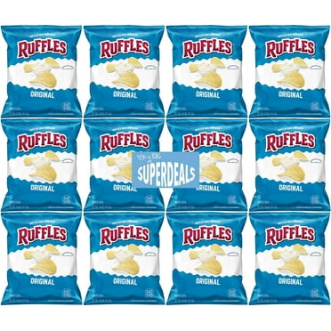 Ruffles Mixed Flavors Variety Pack, Single Serving Size, Lunch Size, 40 ...