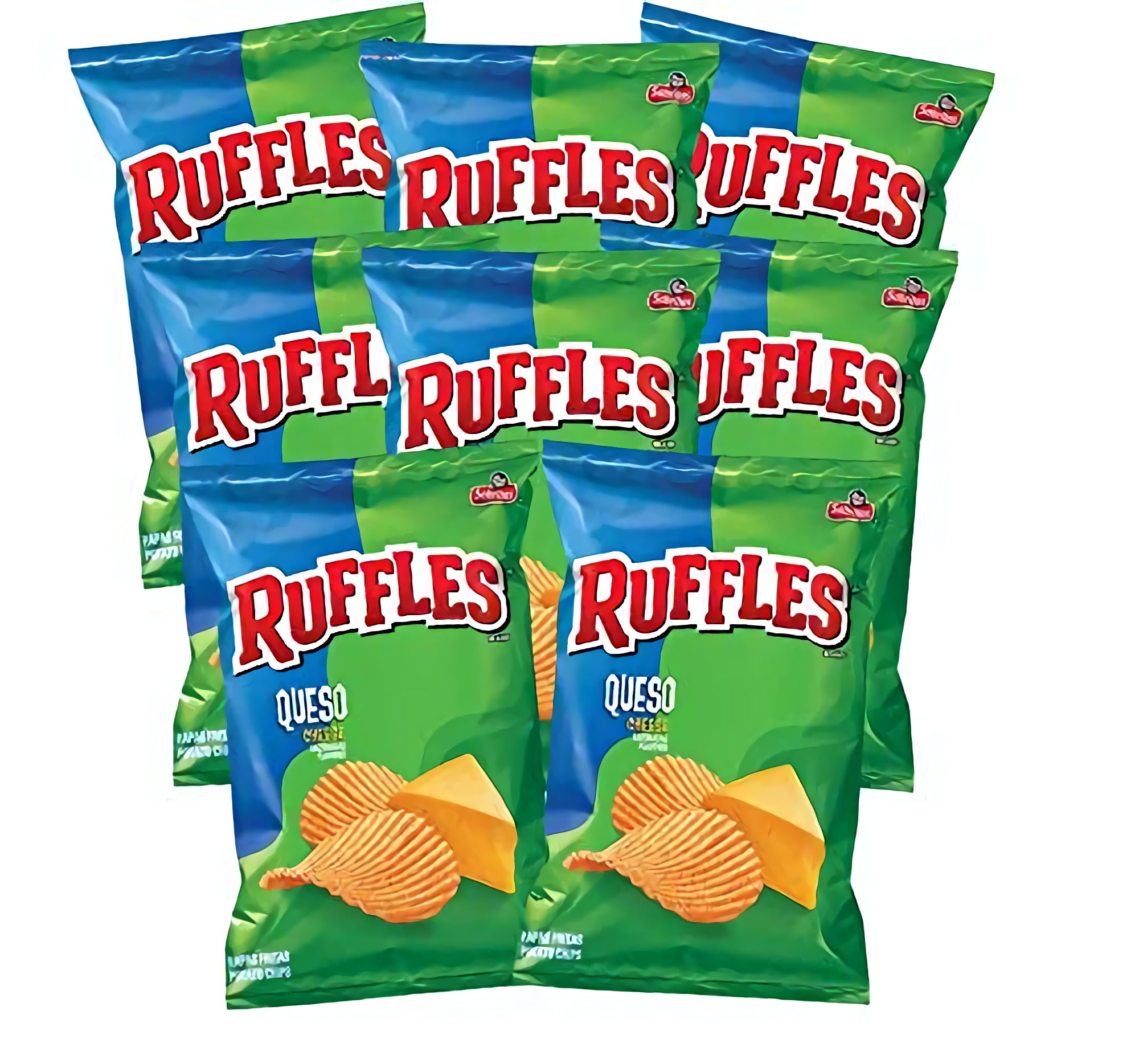 Ruffles Queso Nacho Cheese Chips, Spicy and Cheesy Flavor, 1.5 ounce ...