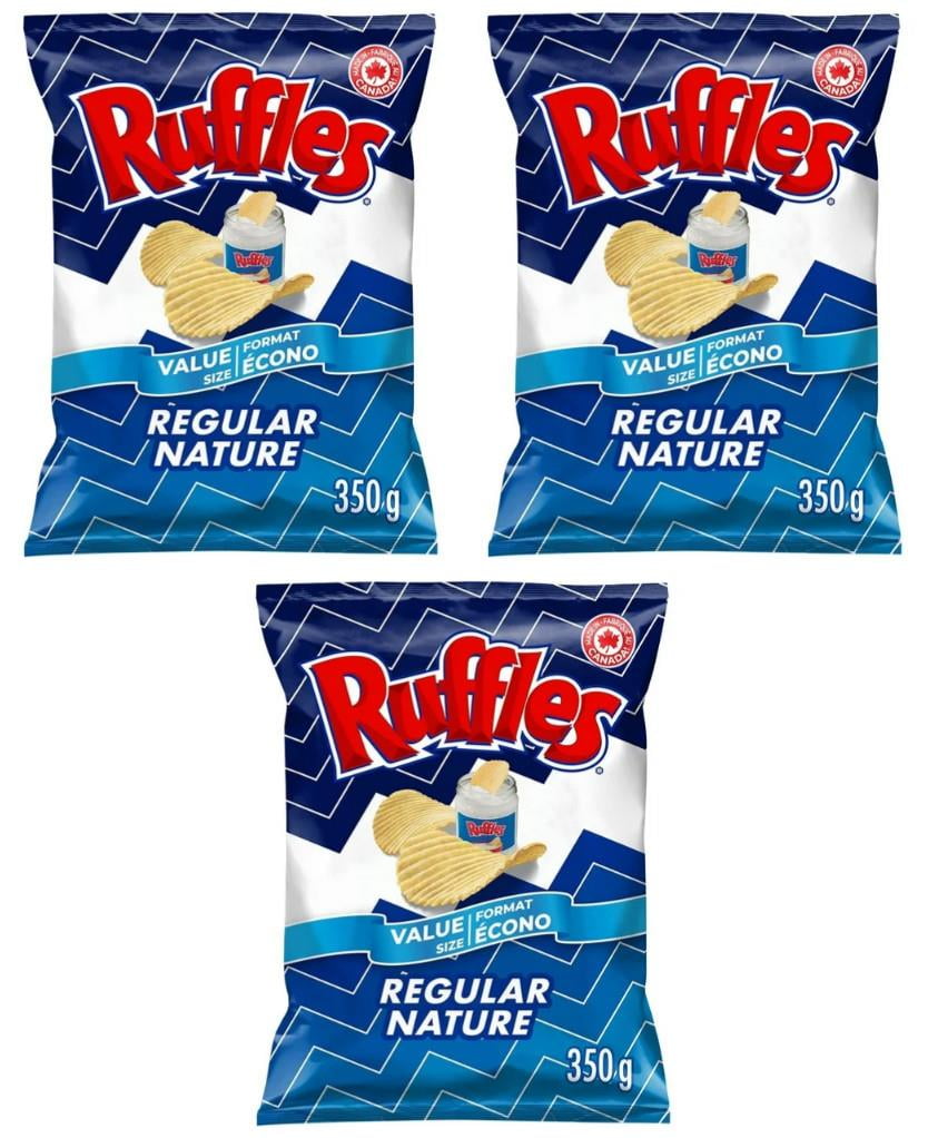 Ruffles Regular Potato Chips, 380g (Imported from Canada) (3 Pack ...