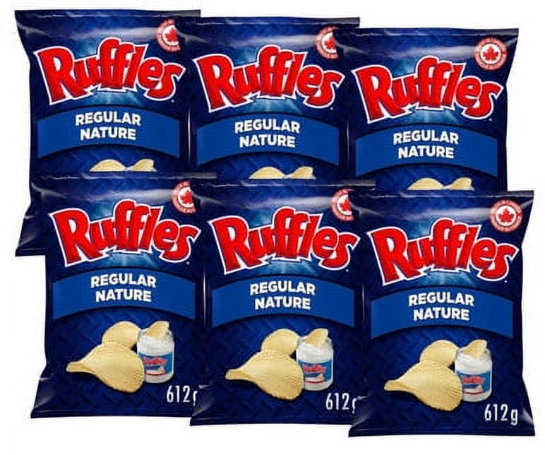 Ruffles Regular Potato Chips Large, 612g / 21 oz (6/Case) - Crispy ...