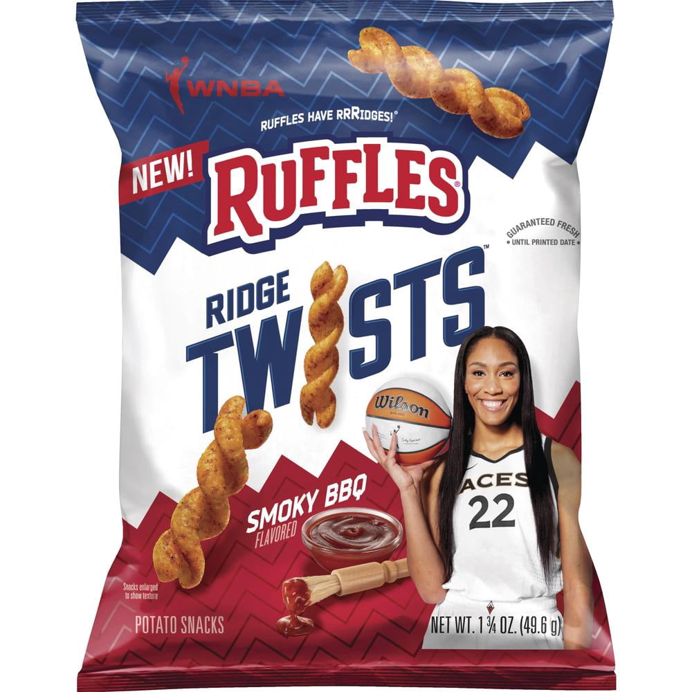 Ruffles® Ridge Twists® Smoky BBQ Potato Snacks, 1.75 oz Bags – Pack of ...