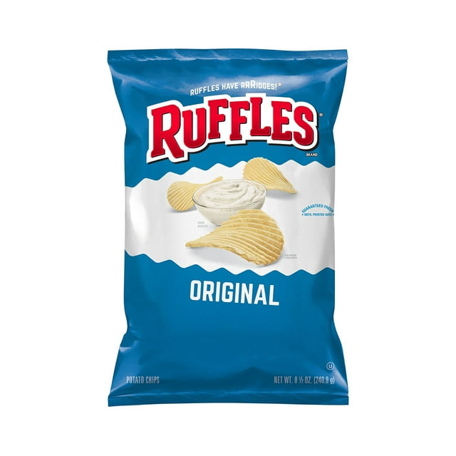 Ruffles Ruffles Potato Chips Original 8 1/2 Oz - Walmart.com