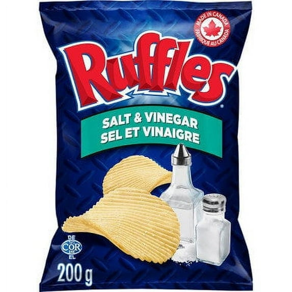 Ruffles Salt & Vinegar Potato Chips, 200g/7.1 oz. Bag {Imported from ...