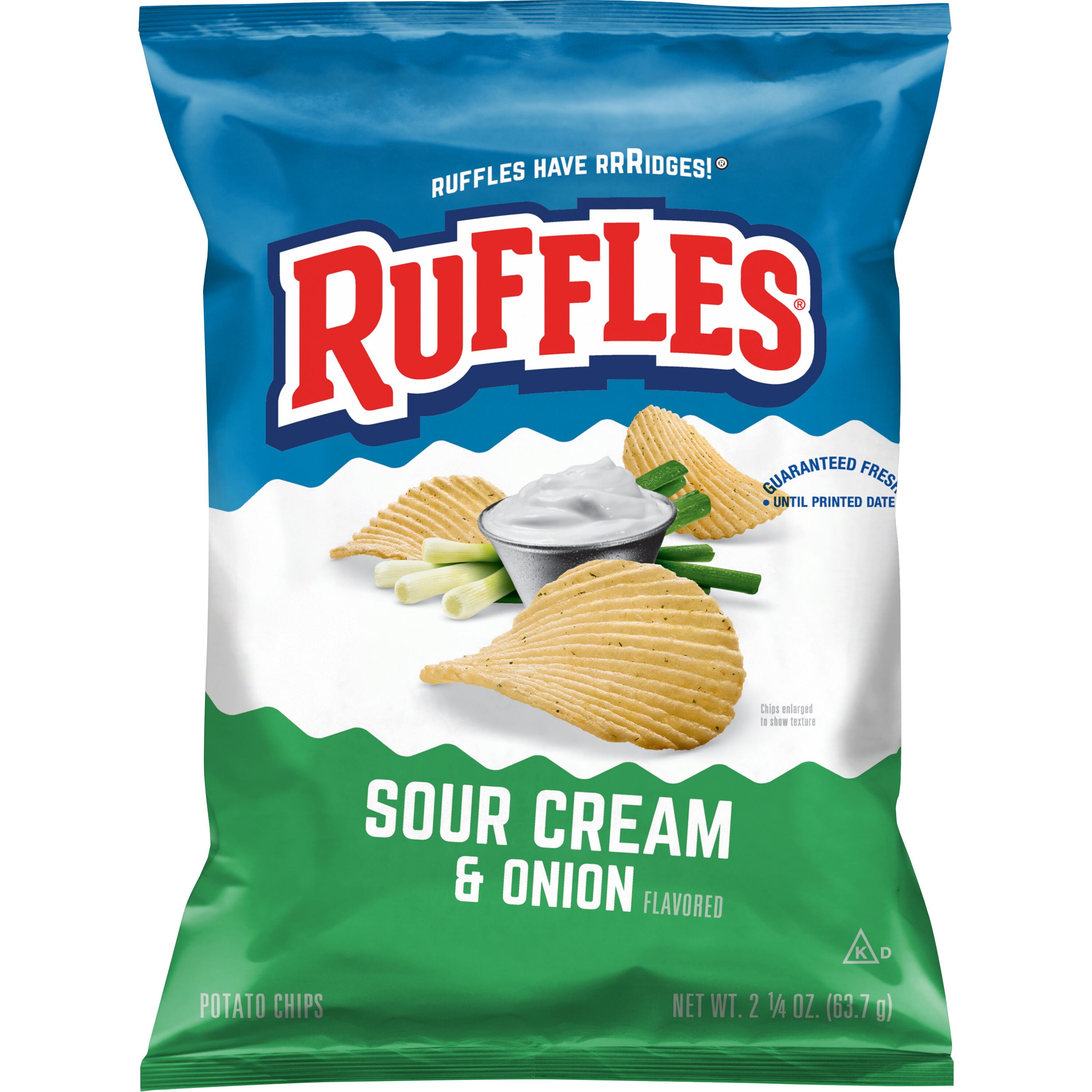 Ruffles Sour Cream & Onion Potato Chips , 2,25 oz Bag - Walmart.com