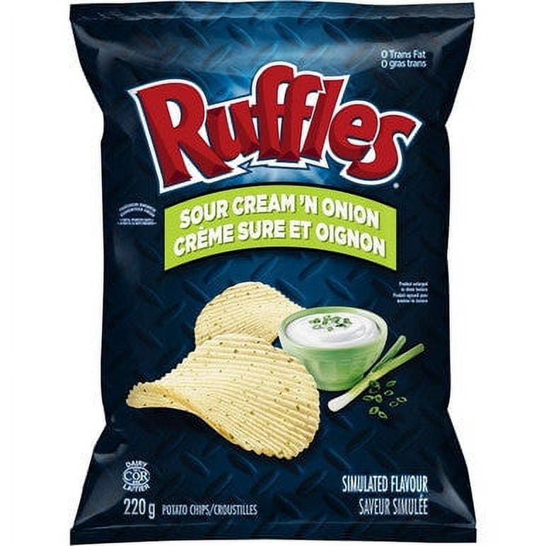 Ruffles Sour Cream & Onion Potato Chips 220g/7.8 oz. {Imported from ...