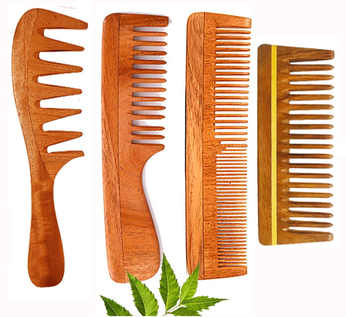 Rufiys Wooden Comb For Women Men Kids Curly Hair Detangler Wide Tooth ...