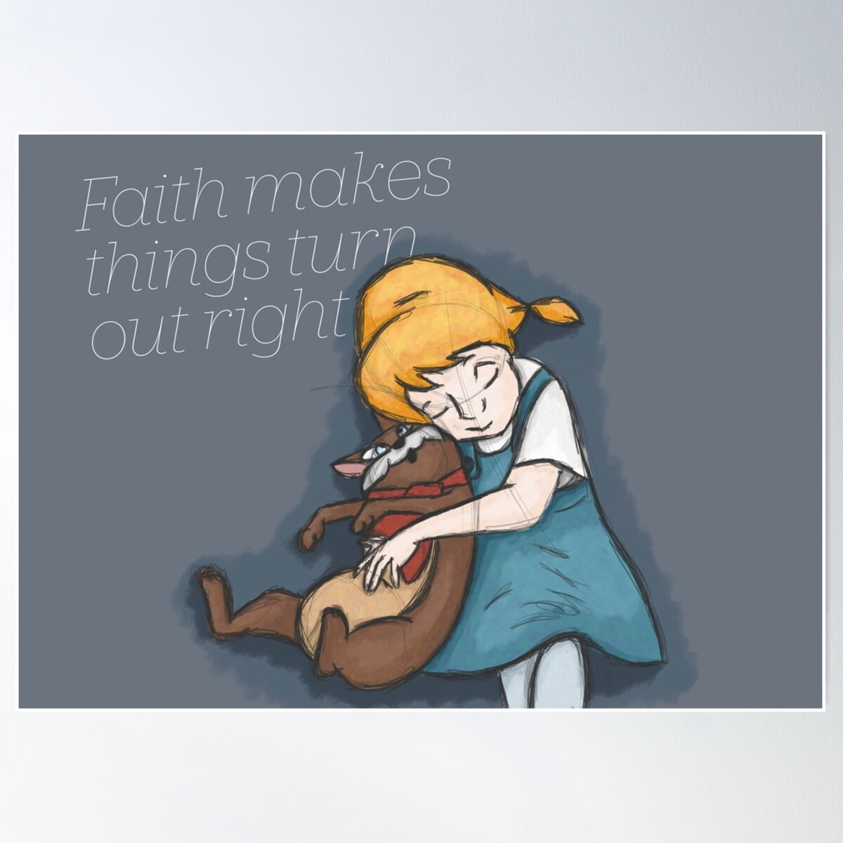 Rufus And Penny Poster Wall Art, Modern Wall Decor For Living Room ...