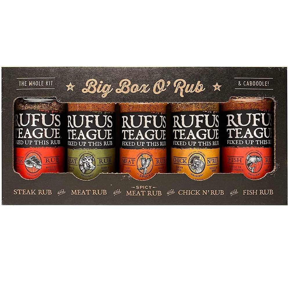 Rufus Teague - Big Box O' Rub Variety Pack - Premium BBQ Rub - 5 ...