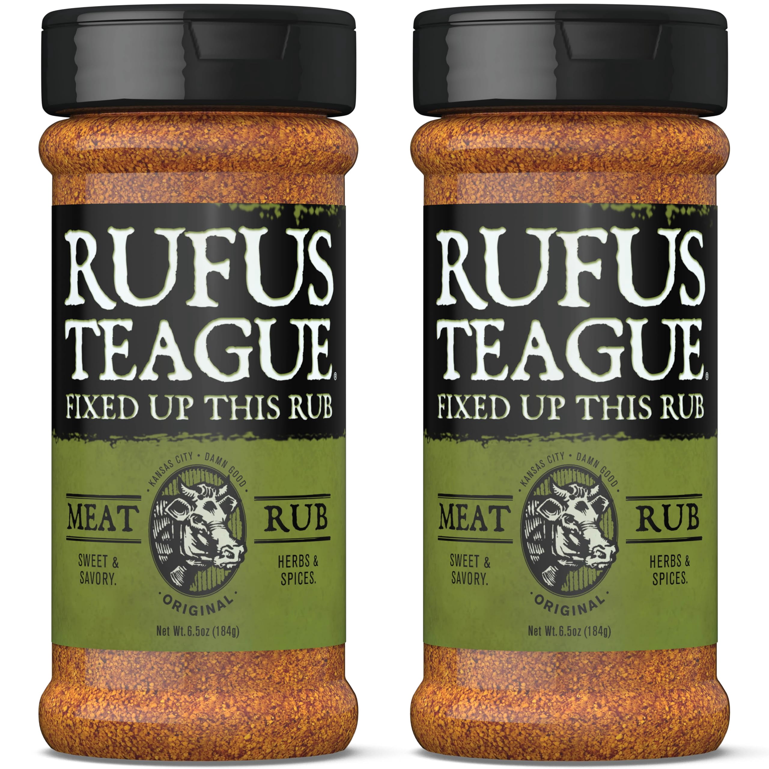 Rufus Teague Meat Rub, BCF26 2 Pack, Premium Barbecue Seasoning & Dry ...