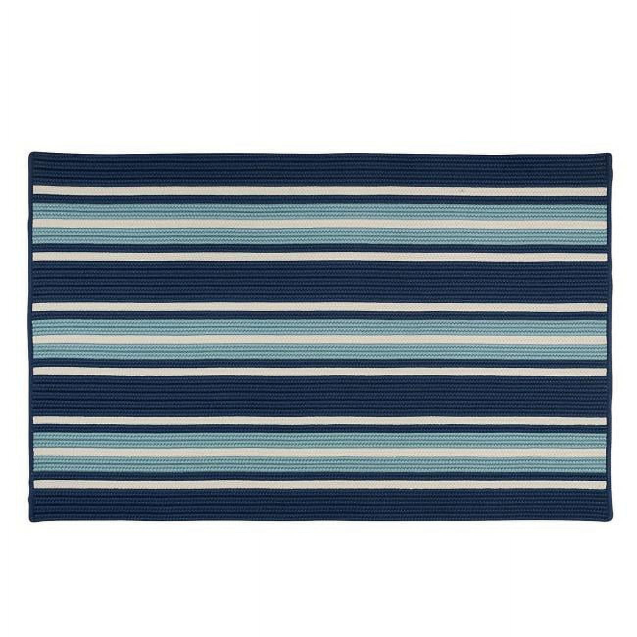 Rug 10 x 13 ft. Mesa Stripe Braided Rug Shoreline Blue - Walmart.com