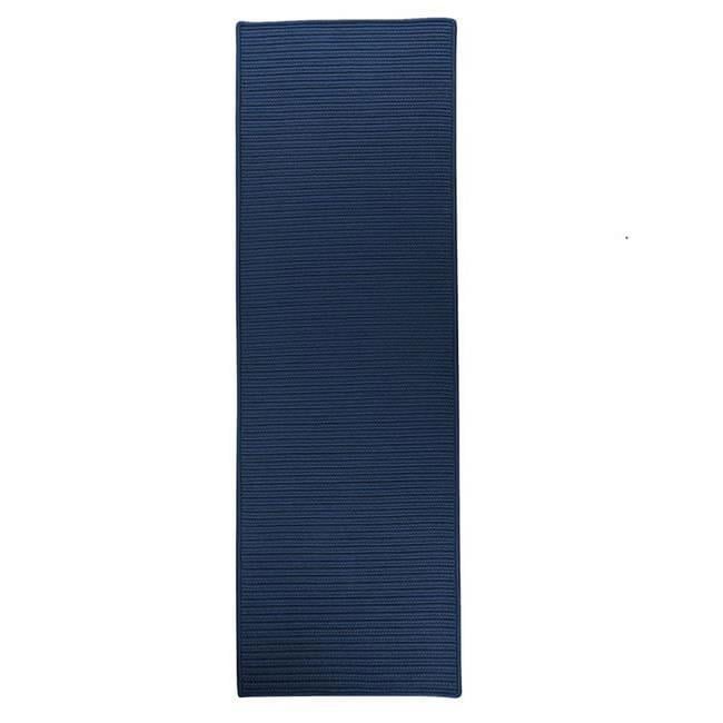 Rug 2 ft. 4 in. x 5 ft. Reversible Flat-Braid Rectangle Runner Navy ...