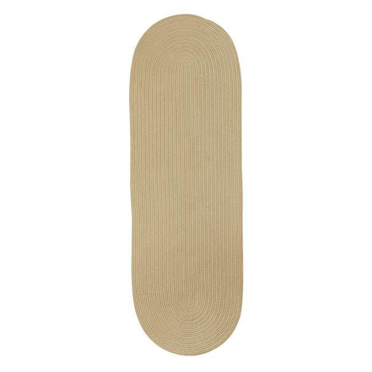 Rug 2 ft. 4 in. x 6 ft. Reversible Flat-Braid Oval Braided Runner Linen ...