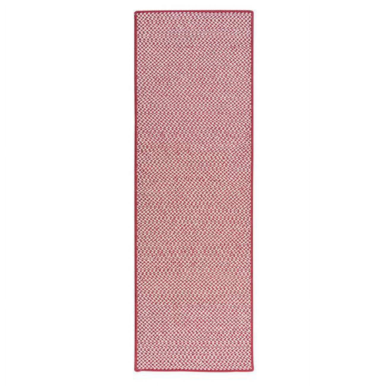 Rug 2 ft. 6 in. x 8 ft. Herringbone Mudroom Braided Runner Red Lite ...