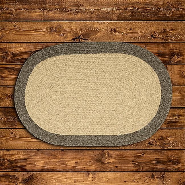Rug 2 x 8 ft. Hudson Oval Braided Rug Beige - Walmart.com