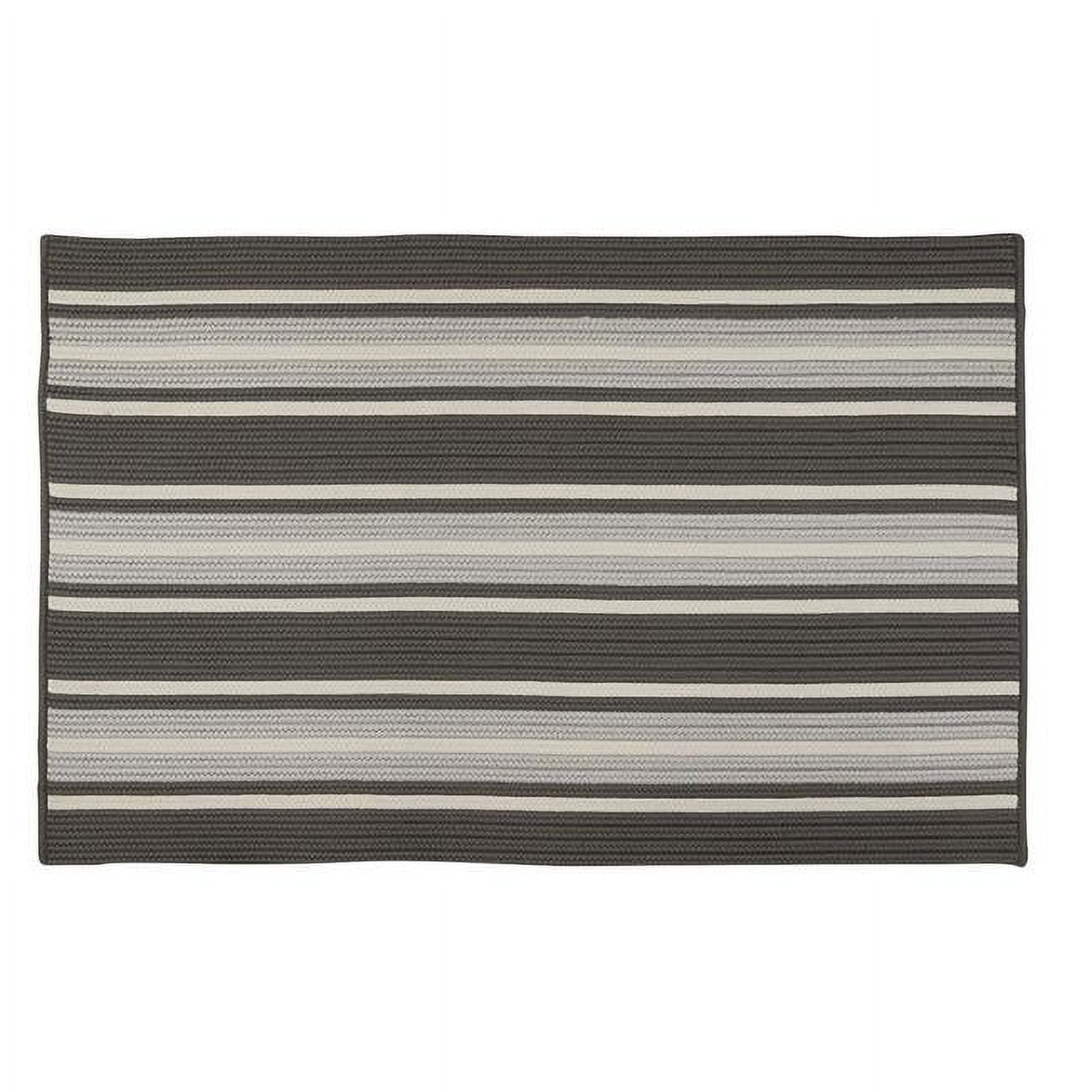 Rug 3 x 5 ft. Mesa Stripe Braided Rug Stone Grey - Walmart.com
